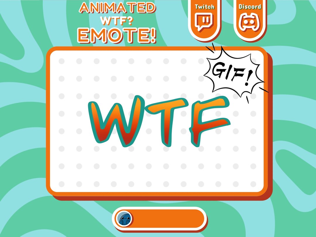 WTF Animated Emote discord/twitch Emote, Instagram/planner Stickers ...
