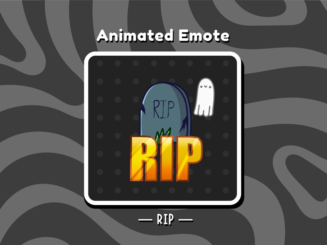 Animated RIP Text Emote Animated Twitch Emote Animated Discord Emote ...