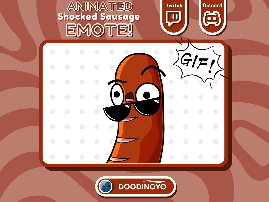 Animated Emote | Shocked Sausage | Twitch Emote | Discord Emote ...