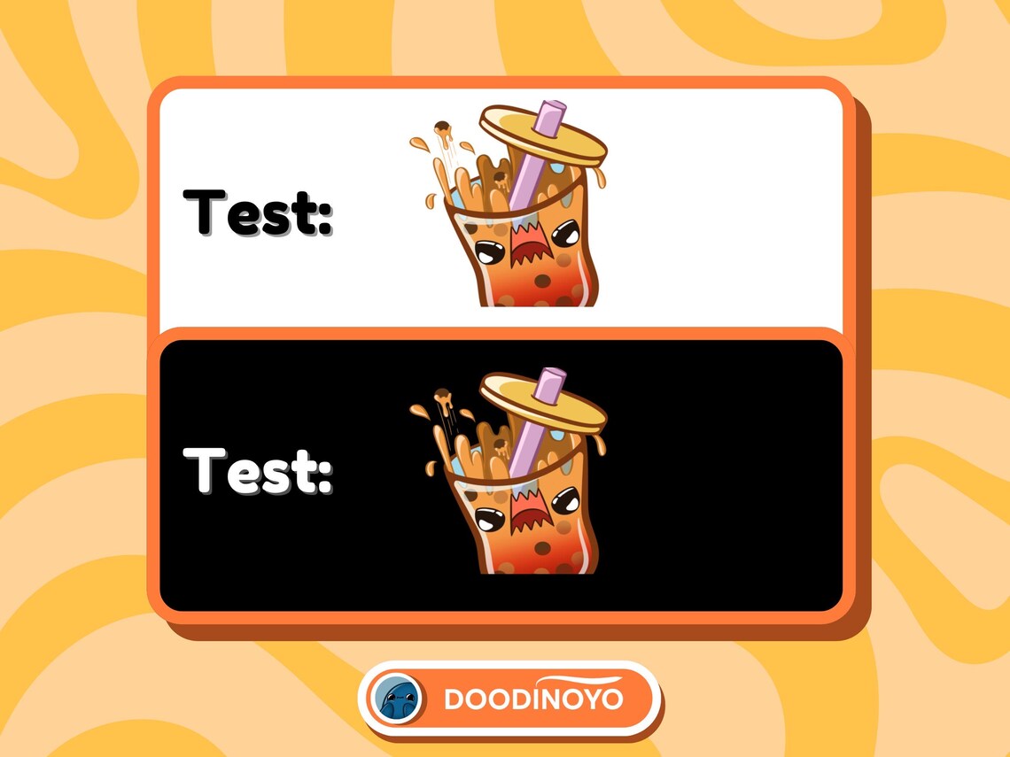 Boba Tea Emote Twitch Emote Discord Emote Bubble Tea Emote Cute Boba ...