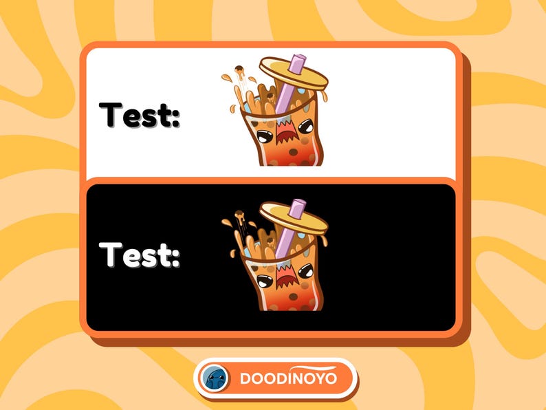 Boba Tea Emote Twitch Emote Discord Emote Bubble Tea Emote Cute Boba ...