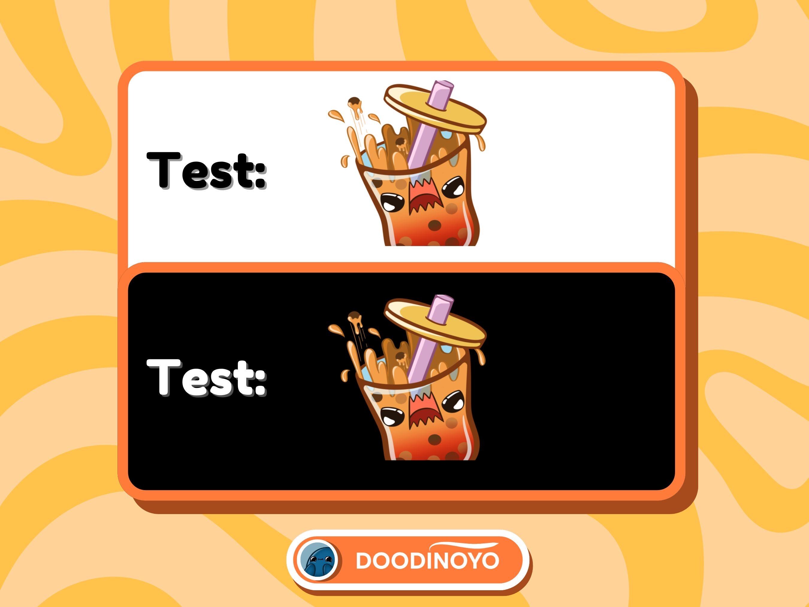 Boba Tea Emote Twitch Emote Discord Emote Bubble Tea Emote Cute Boba ...