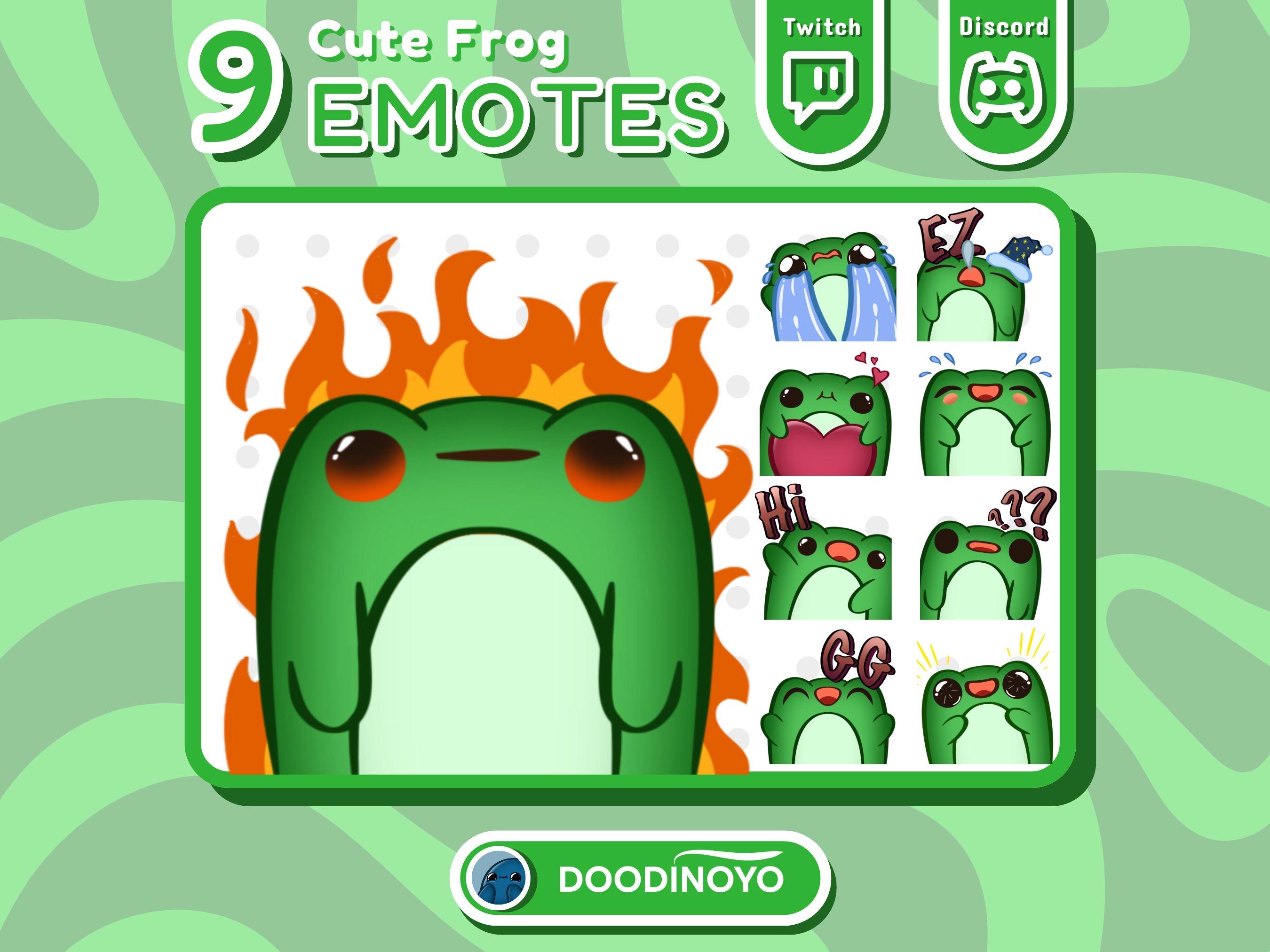 Frog Emotes Twitch Emote Discord Emote Cute Frog Emote Cute Frog ...