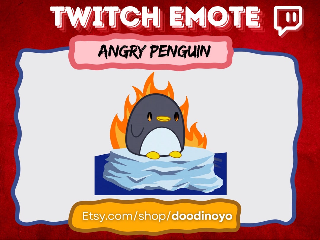 Angry Penguin Emote/sticker discord/twitch Emote, Instagram/planner ...