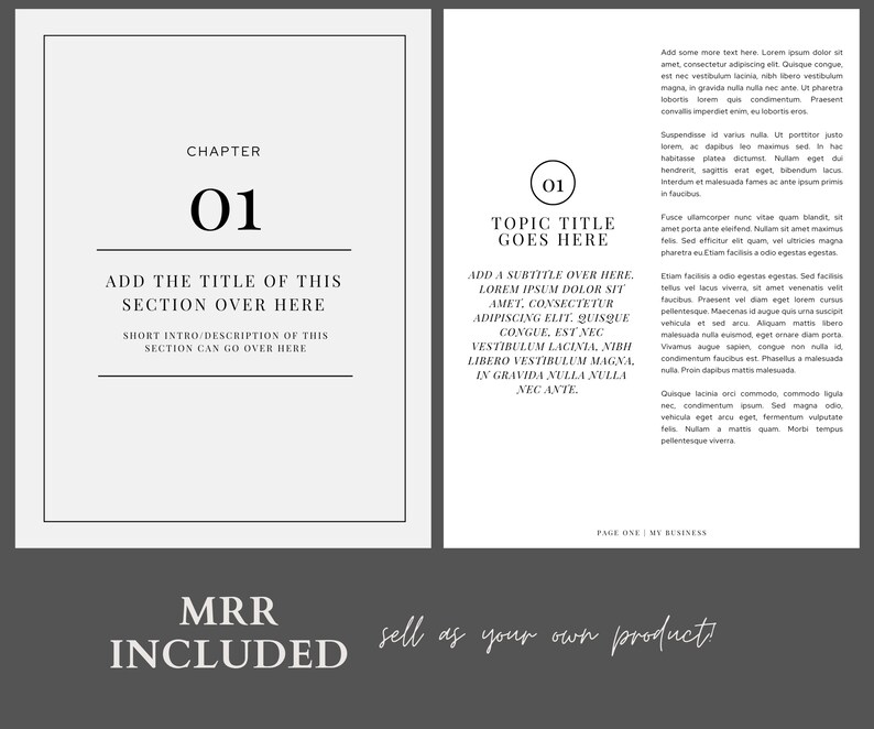 Ebook Template, Master Resell Rights, MRR, Ebook Template Canva, Done ...