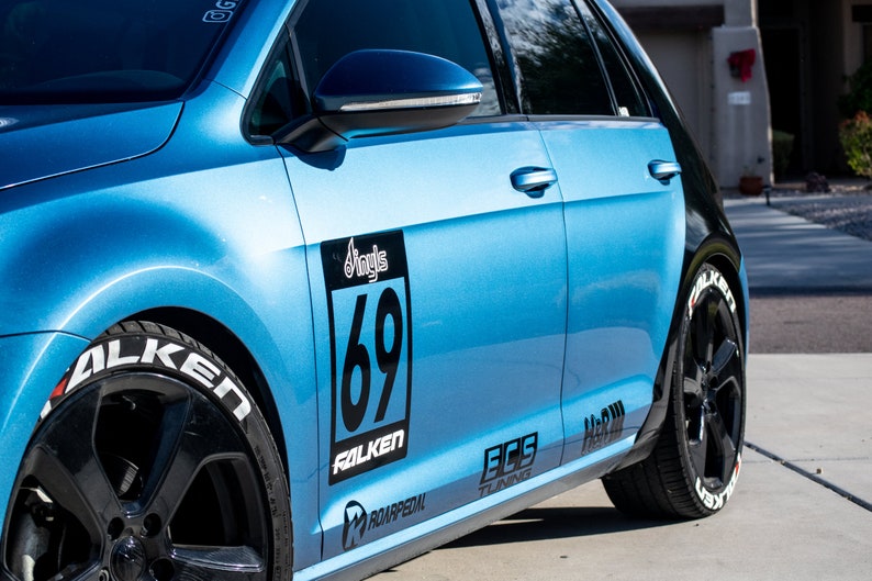 Custom Number Rally Racing Decal Auto Car Race Sport Sticker | JDM ...