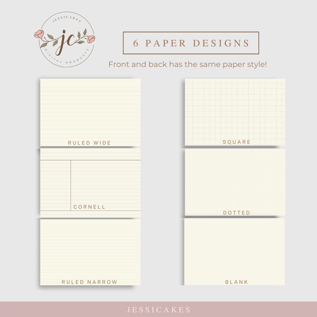 Printable Flash Cards Template, Editable PDF, Editable Flashcards ...