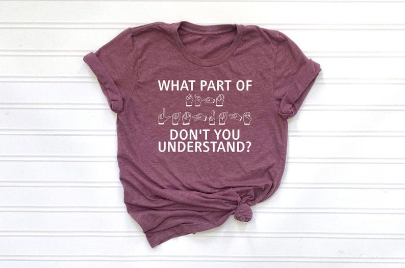 American Sign Shirt, Funny Sign Language Shirt, Sign Language Gift, ASL ...