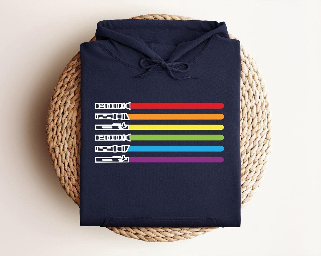 Rainbow Lightsaber Hoodie, Pride Hoodie, Best Pride Rainbow Hoodie ...