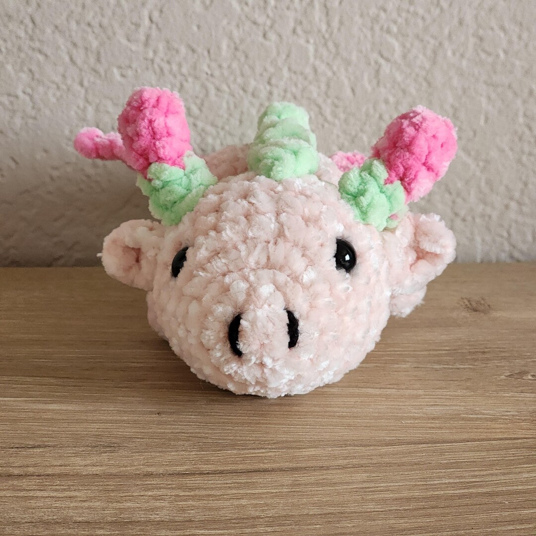 Crochet Soft Pink Hyacinth Dragon - Etsy