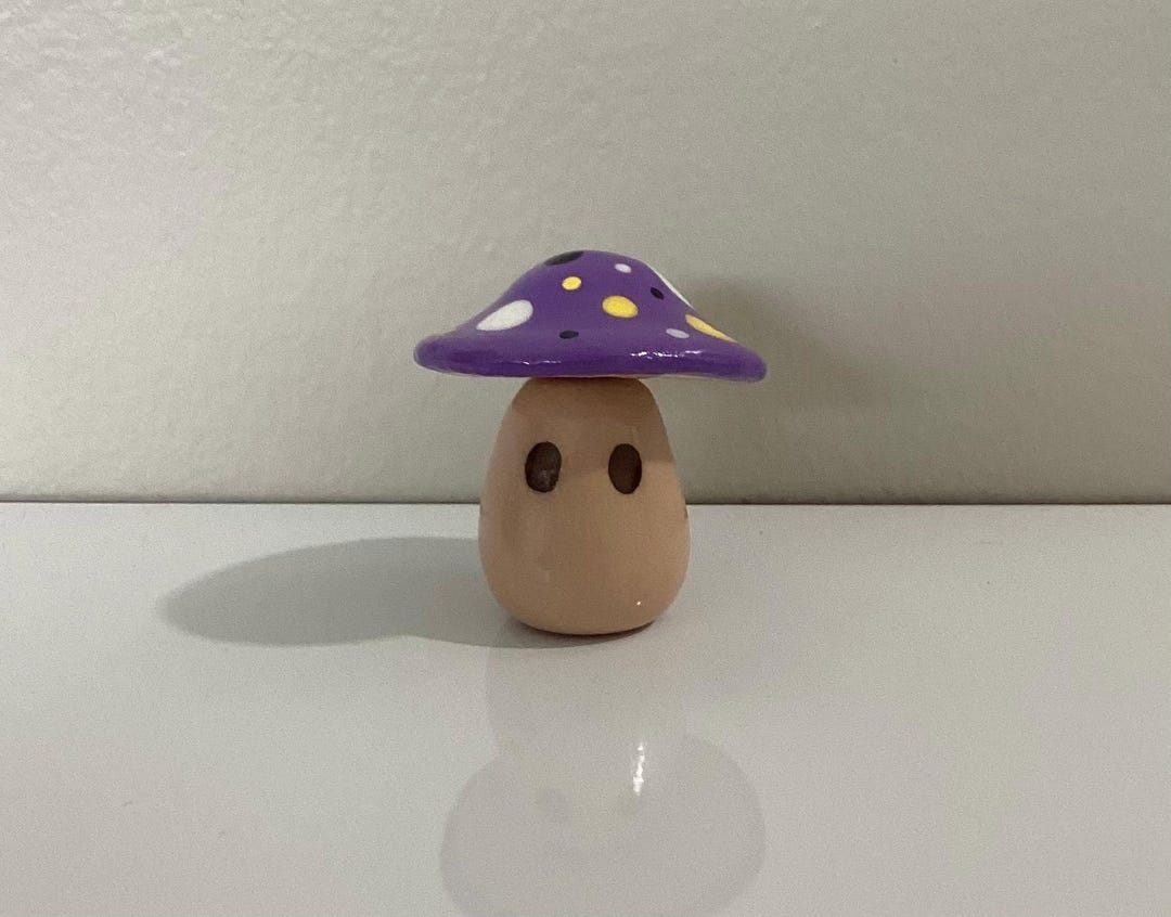 LGBTQ Mushroom Clay Figure Desk Buddy - Etsy
