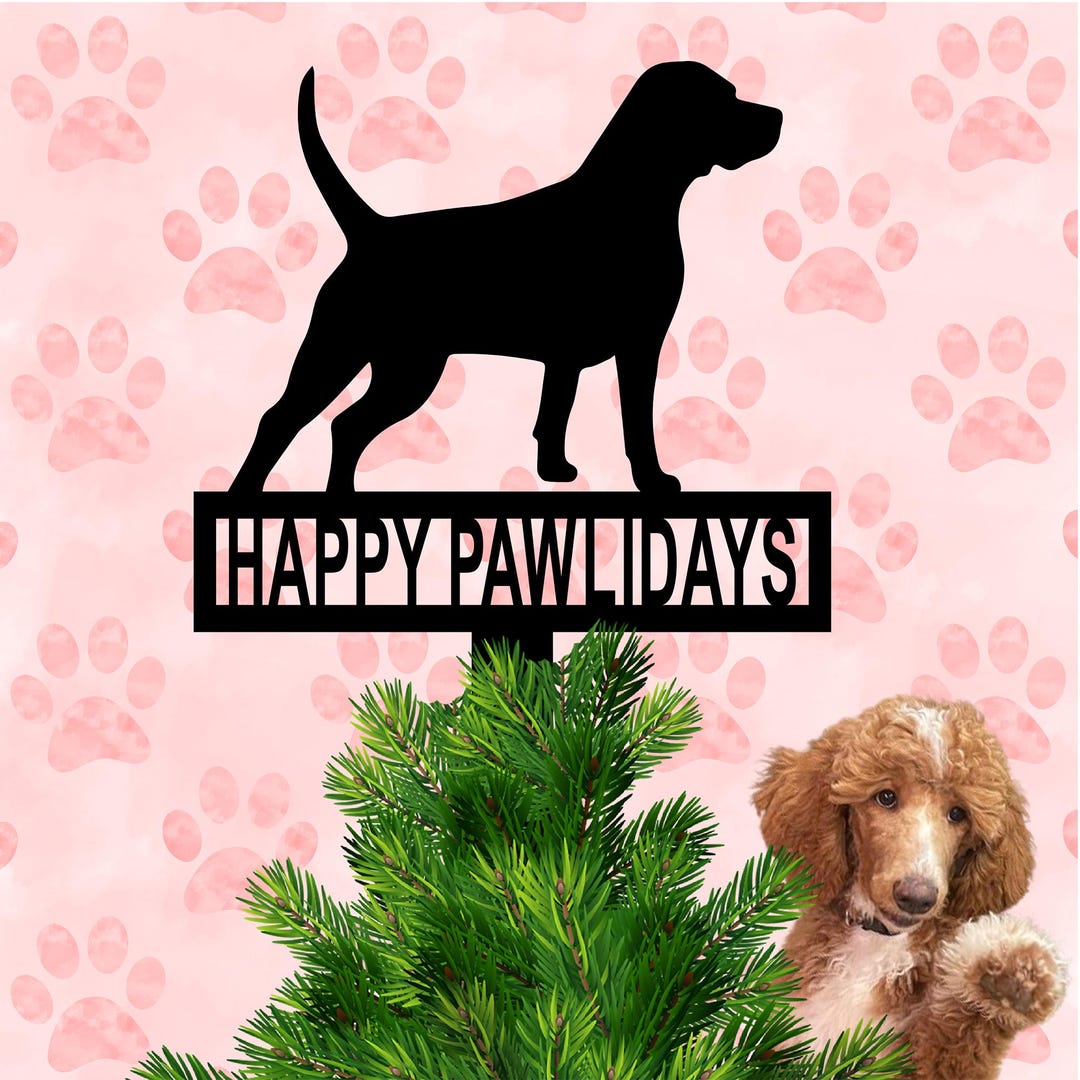 Beagle Dog Tree Topper for Christmas Tree Personalized, Pet Memorial ...