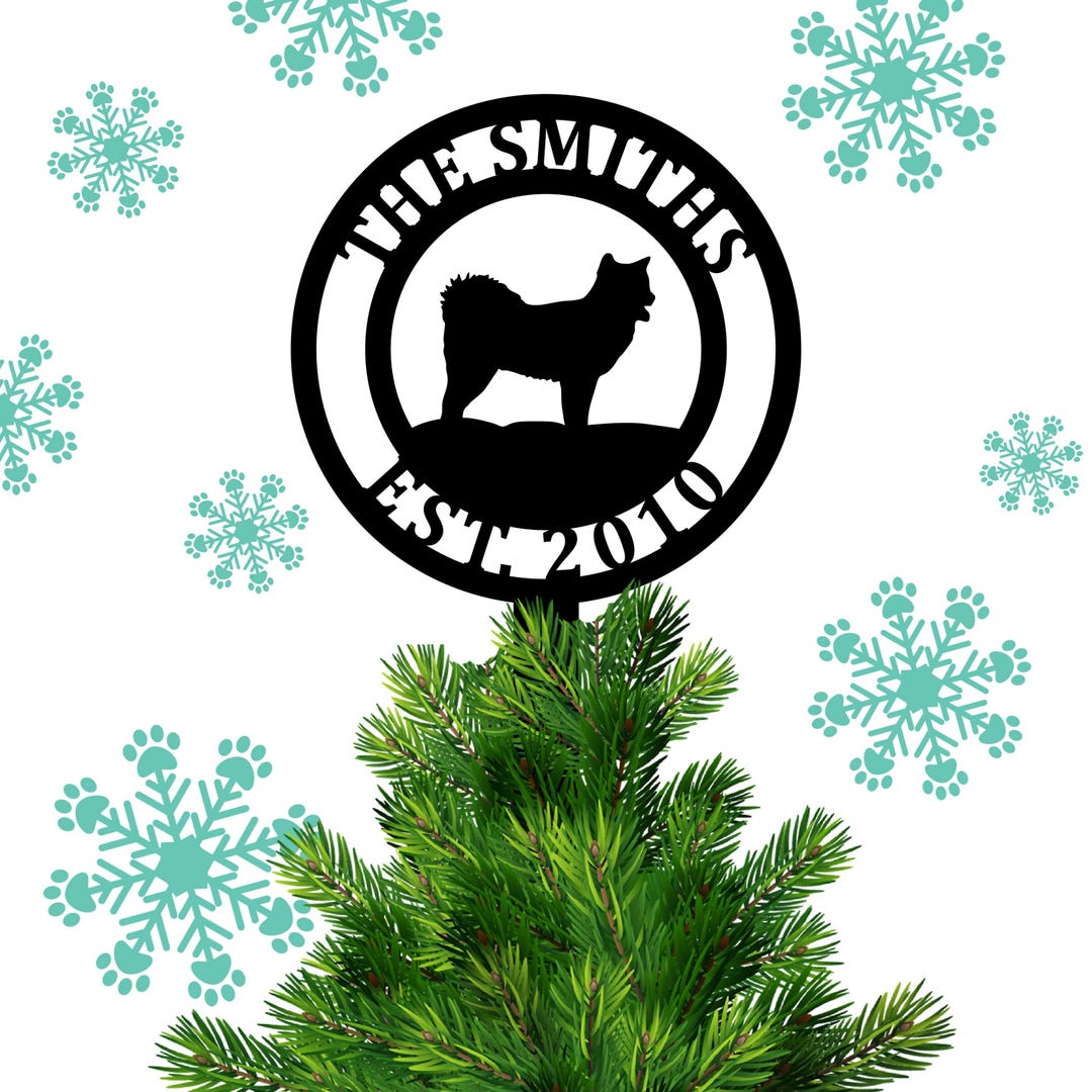 Canadian Eskimo Dog Tree Topper for Christmas Tree Personalized, Pet ...