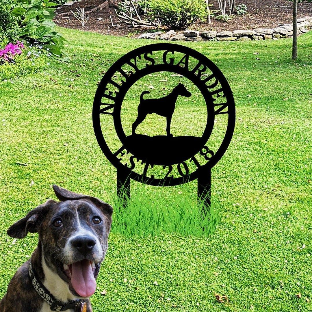 Fox Terrier Smooth Yard Stake Custom Dog Yard Sign, Pet Garden Stake ...