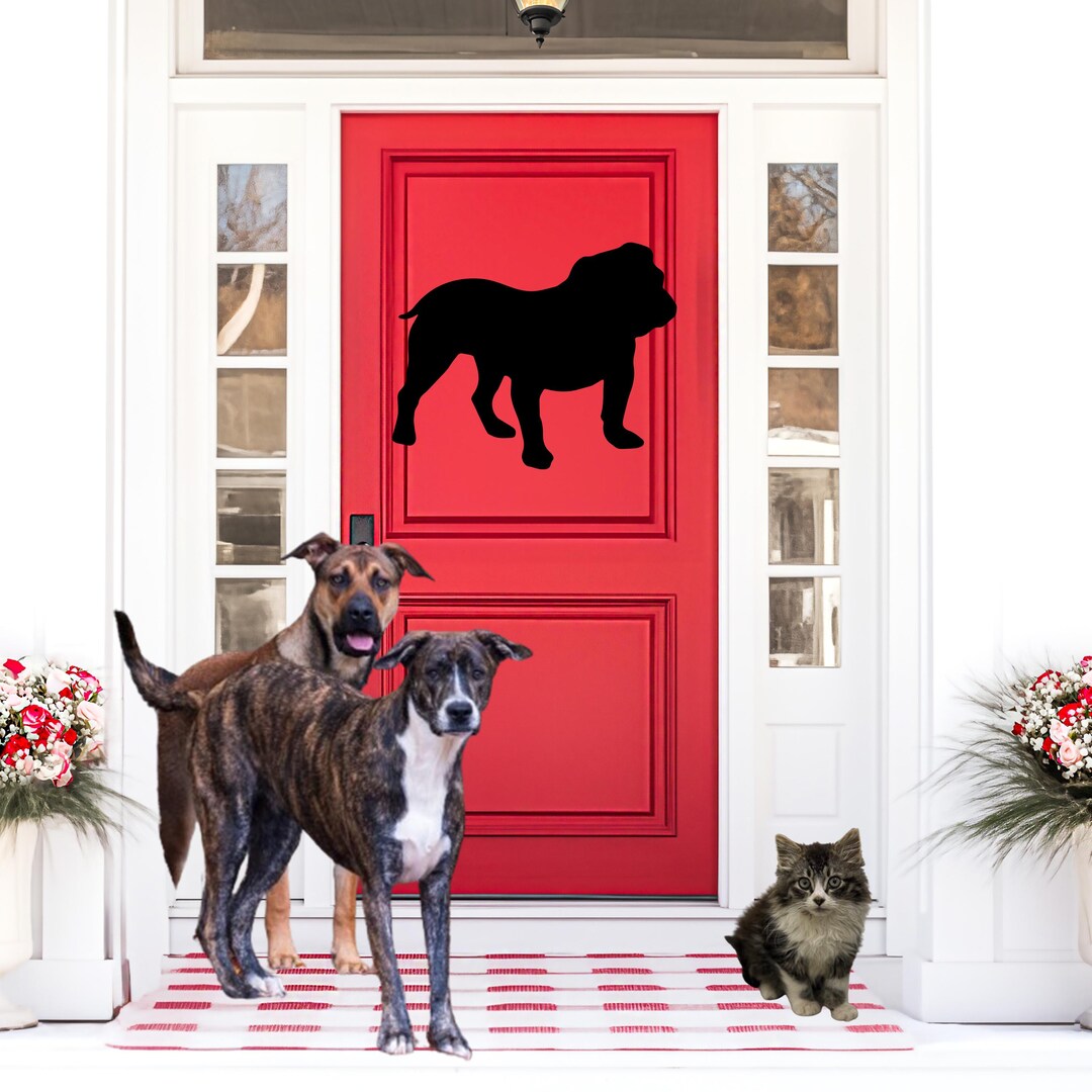 Bulldog Dog Silhouette Sign Personalized Dog Dad Gift for Him, Custom ...