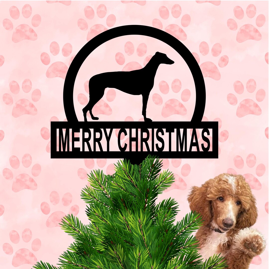 Greyhound Dog Tree Topper for Christmas Tree Personalized, Pet Memorial ...