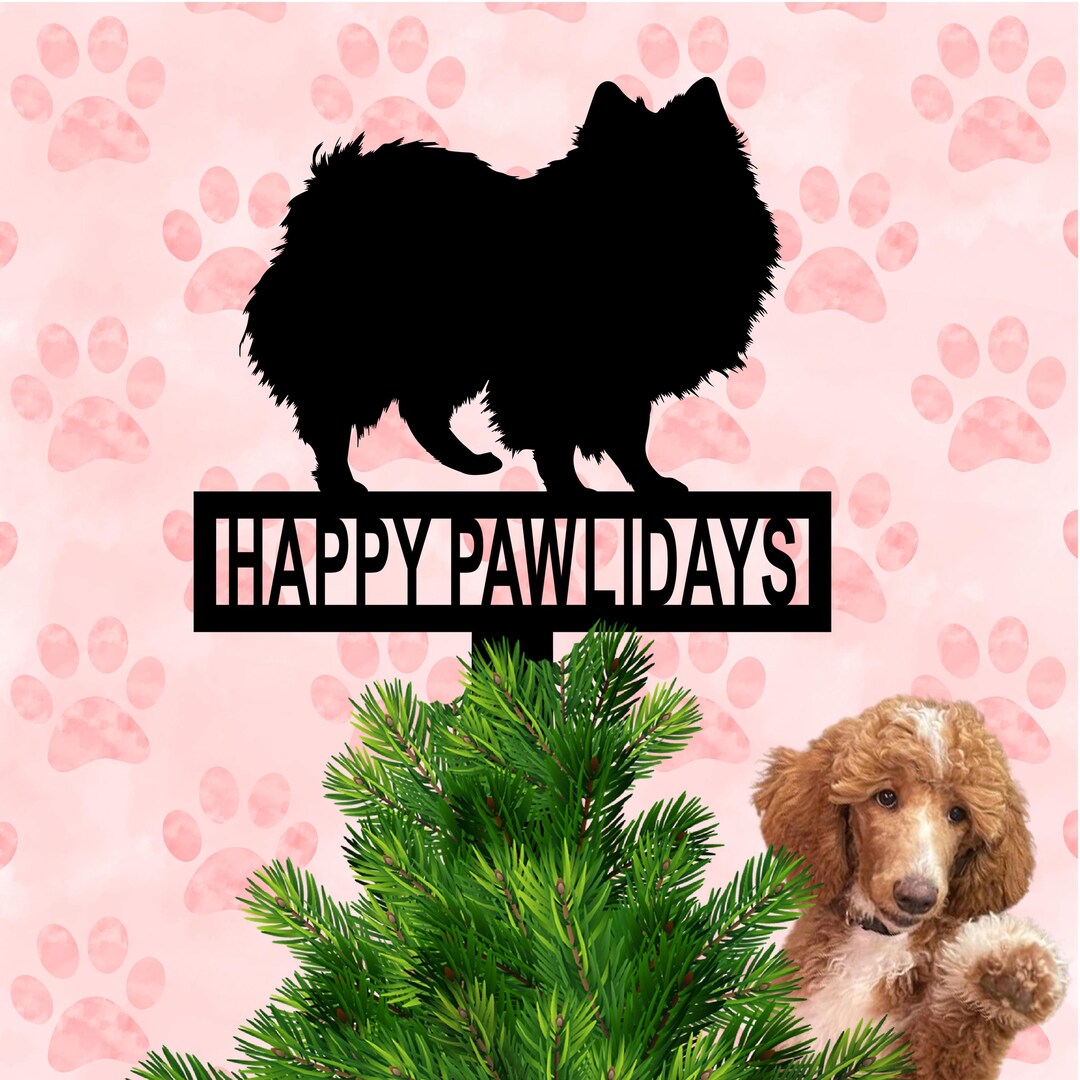 American Eskimo Dog Tree Topper for Christmas Tree Personalized, Pet ...