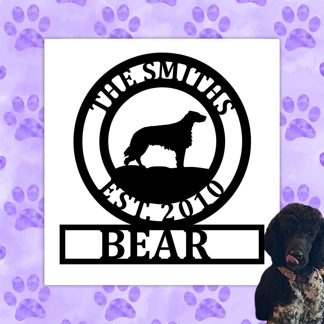 English Setter Pet Sign for Gate or Wall or Wedding, Personalized Pet ...