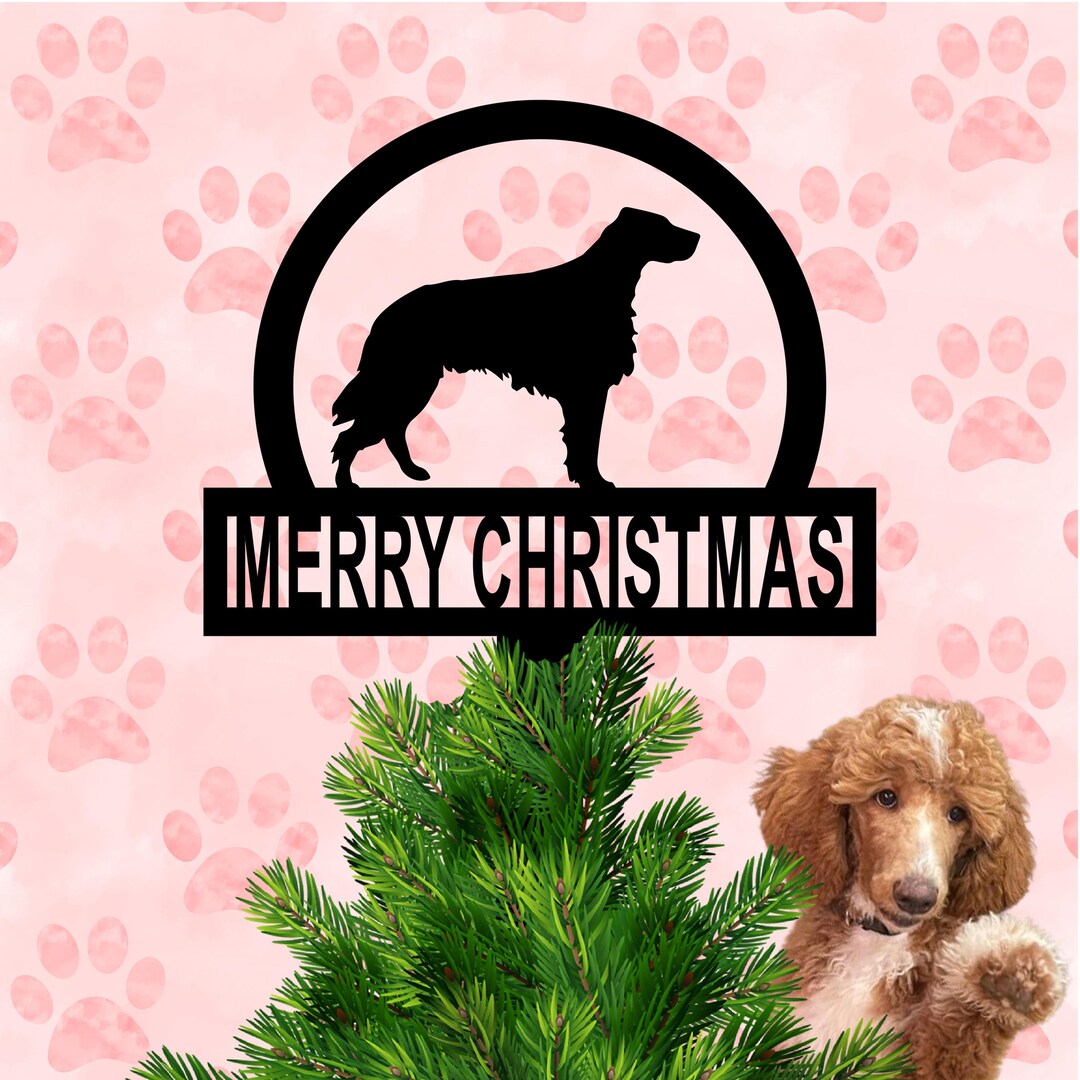 English Setter Dog Tree Topper for Christmas Tree Personalized, Pet ...