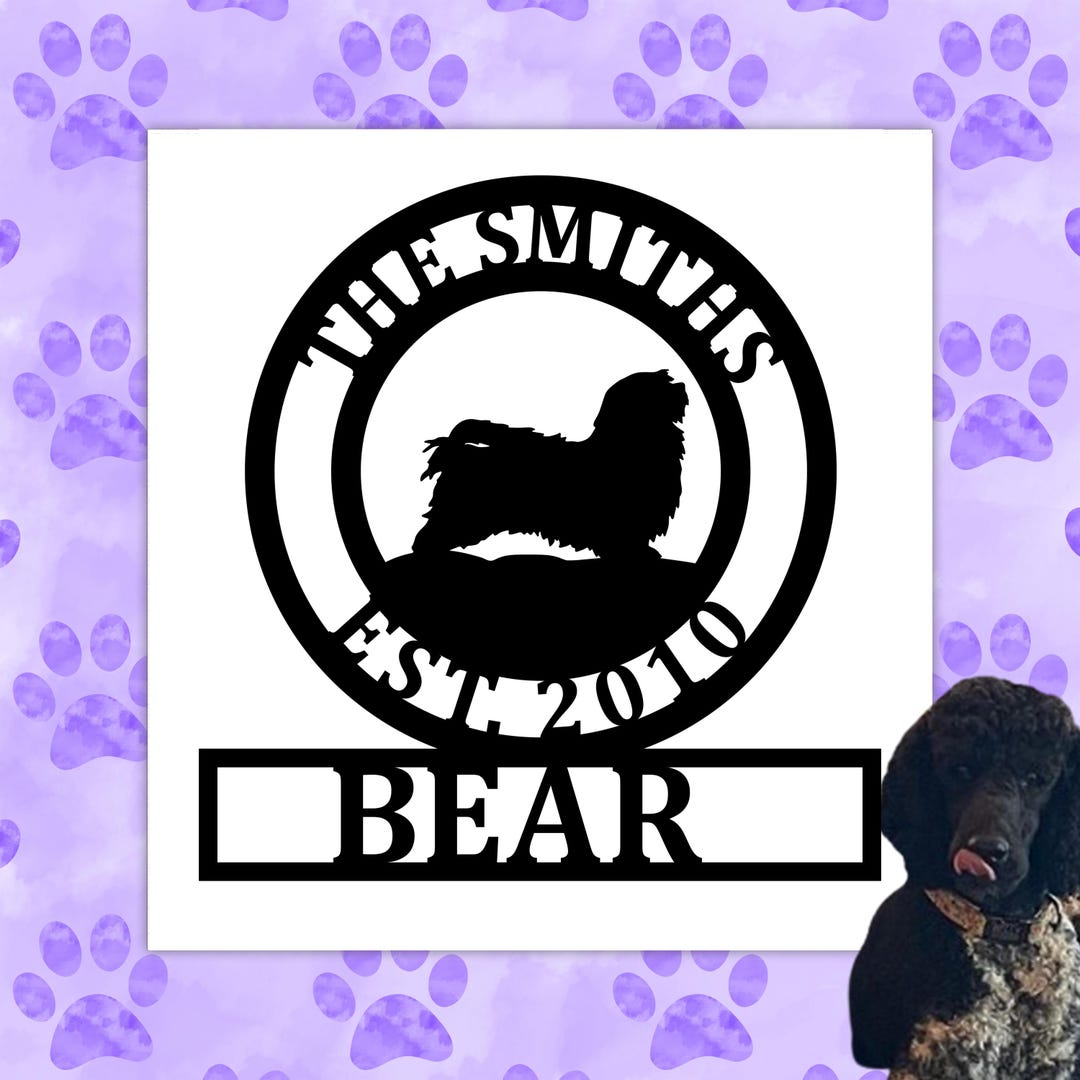 Havanese Pet Sign for Gate or Wall or Wedding, Personalized Pet House ...