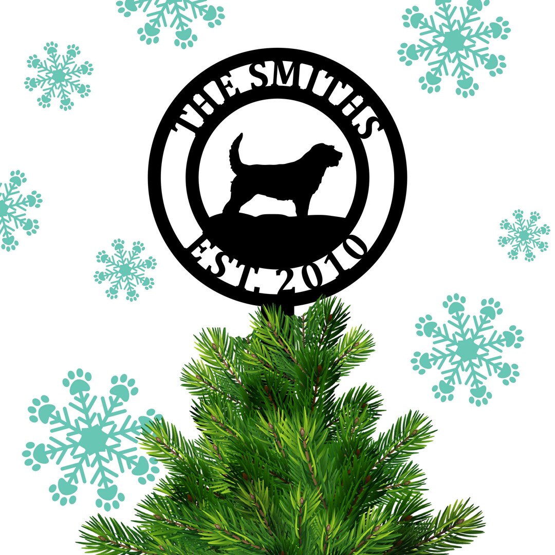 Otterhound Dog Tree Topper for Christmas Tree Personalized, Pet ...