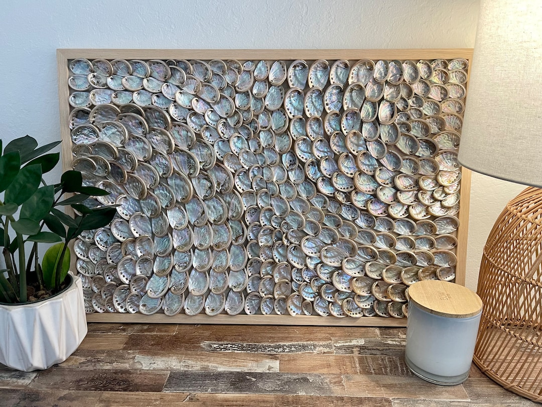 Red Abalone Art, Shell Wall Art, 3D Shell Art, Coastal Shell Art ...