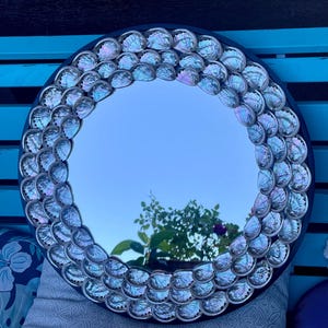 Handmade Abalone Shell Wall Decor Mirror, Custom Coastal Art, Wall ...