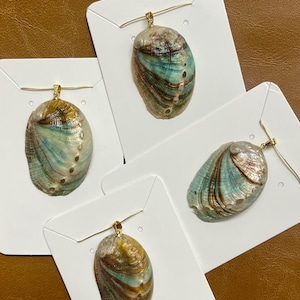 Handmade Polished Red Abalone Shell Pendant, Sustainable & Eco-friendly ...
