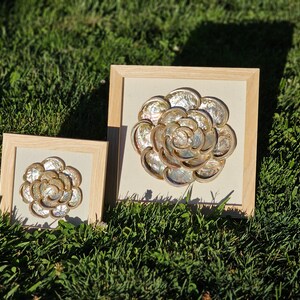 Abalone Shell Art, Abalone Shell Frame, Real Shell Art, Shell Flower ...