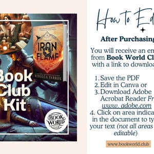 Iron Flame Book Club Kit - Complete Guide With Fun Activities, Trivia ...