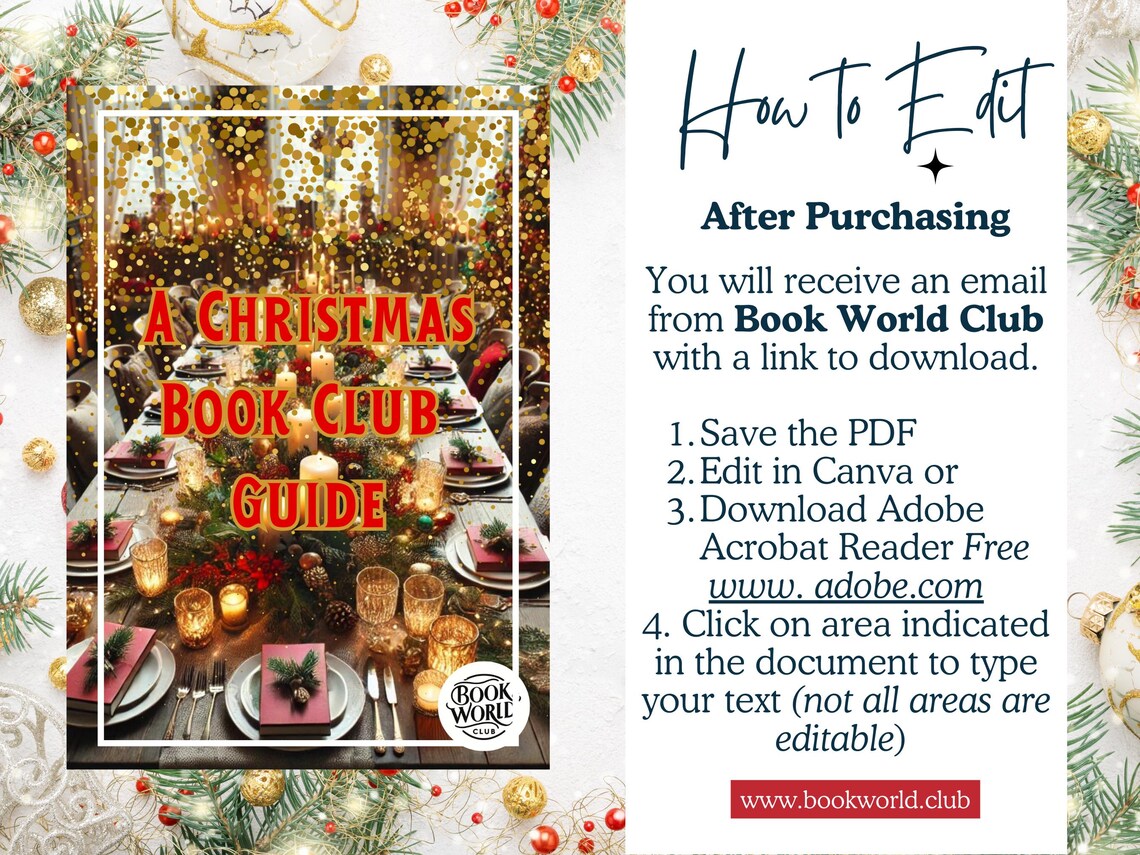 Christmas Book Club Guide: Festive Games & Activities (digital Download ...
