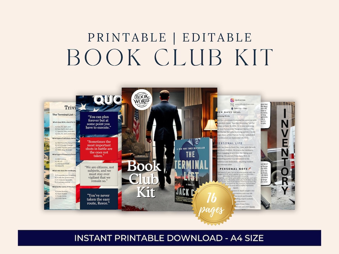 Ultimate the Terminal List Book Club Kit Engaging Activities, Recipes ...