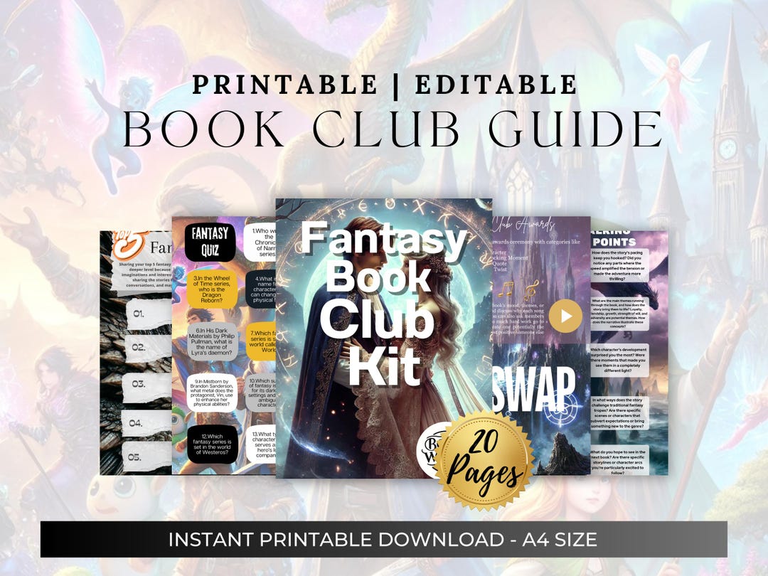 Fantasy Book Club Kit Effortless Book Club Planning Your Guide to ...