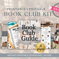 Book Club Meeting Host Printable Book Club Kit Ink Friendly TBR List ...