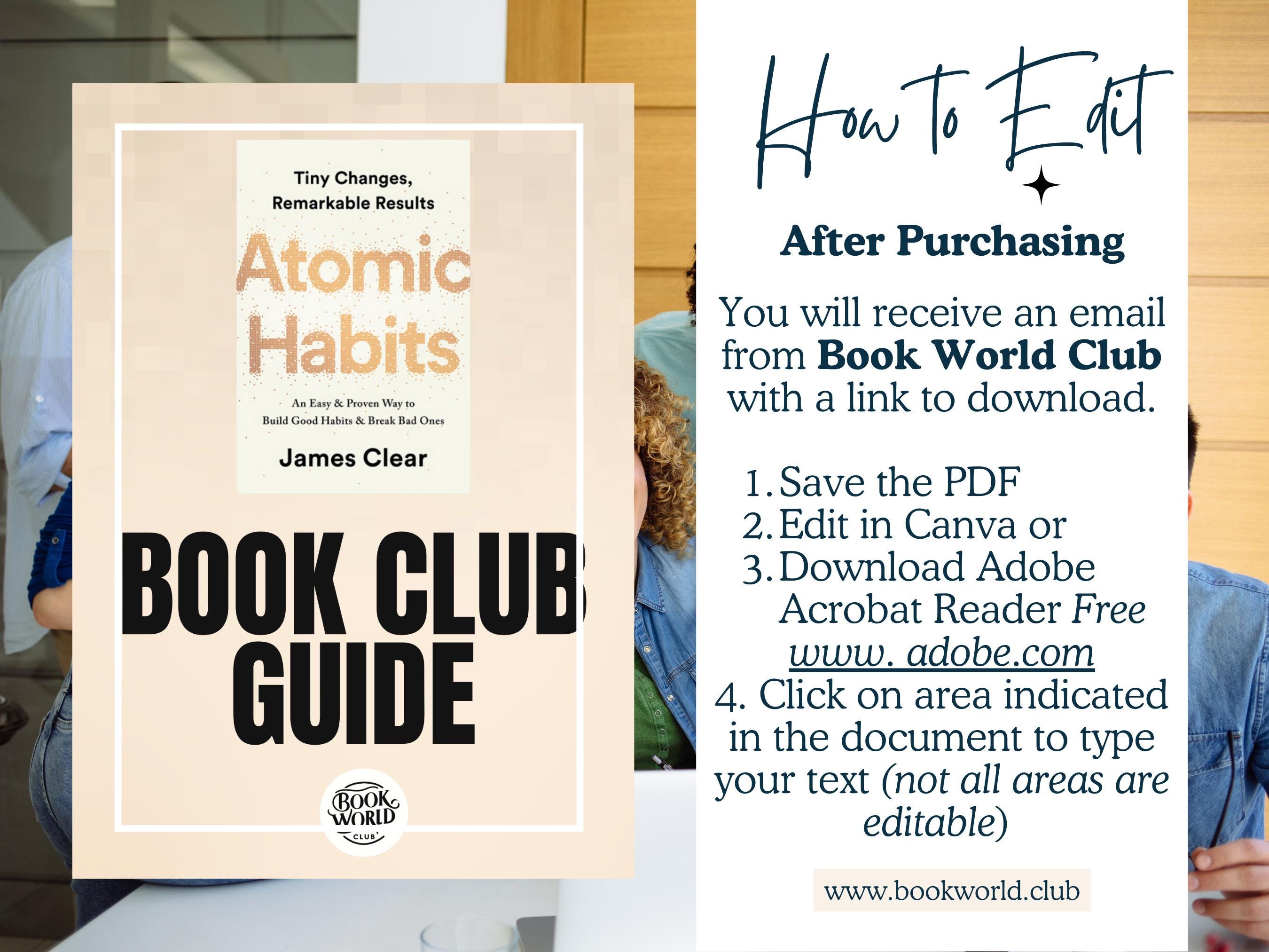 Atomic Habits Book Club Kit & Guide - Complete Discussion Prompts and ...