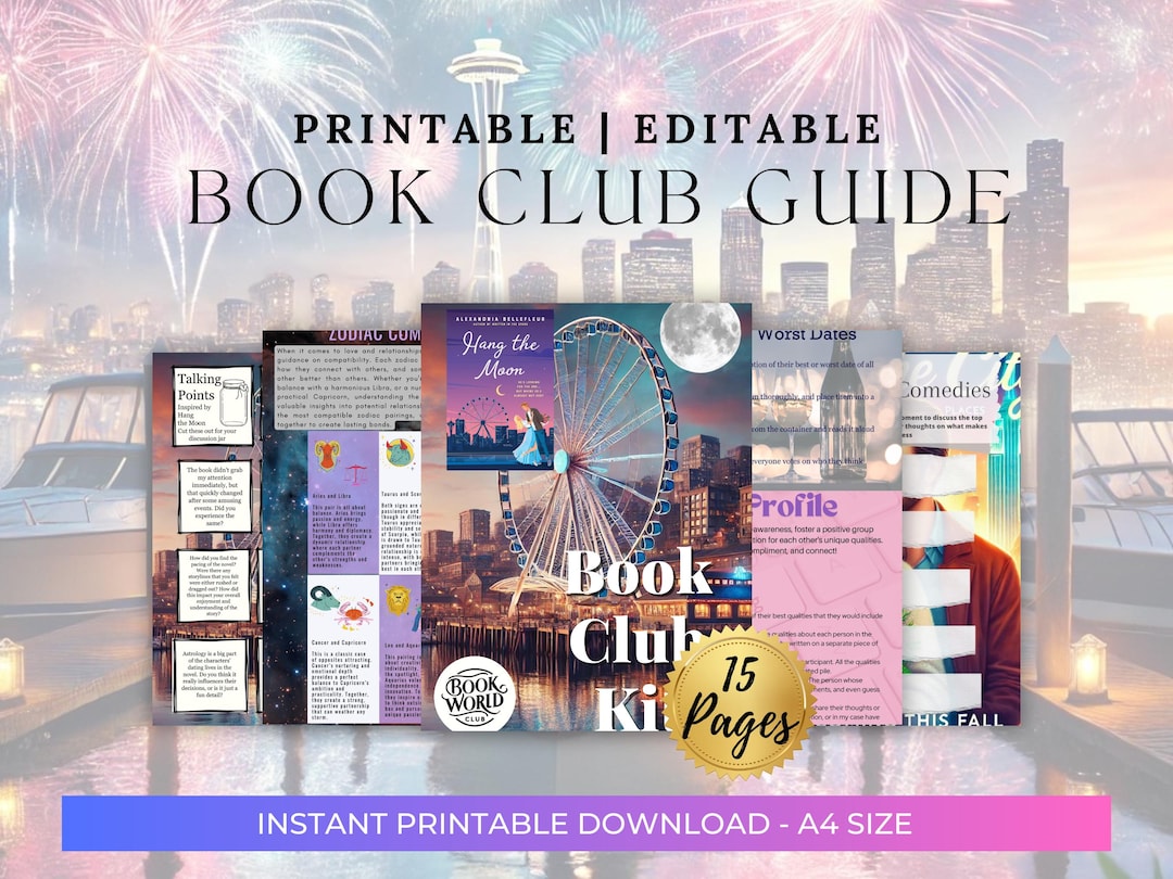 Hang the Moon Book Club Kit | Printable Discussion Guide, Quiz, Games ...