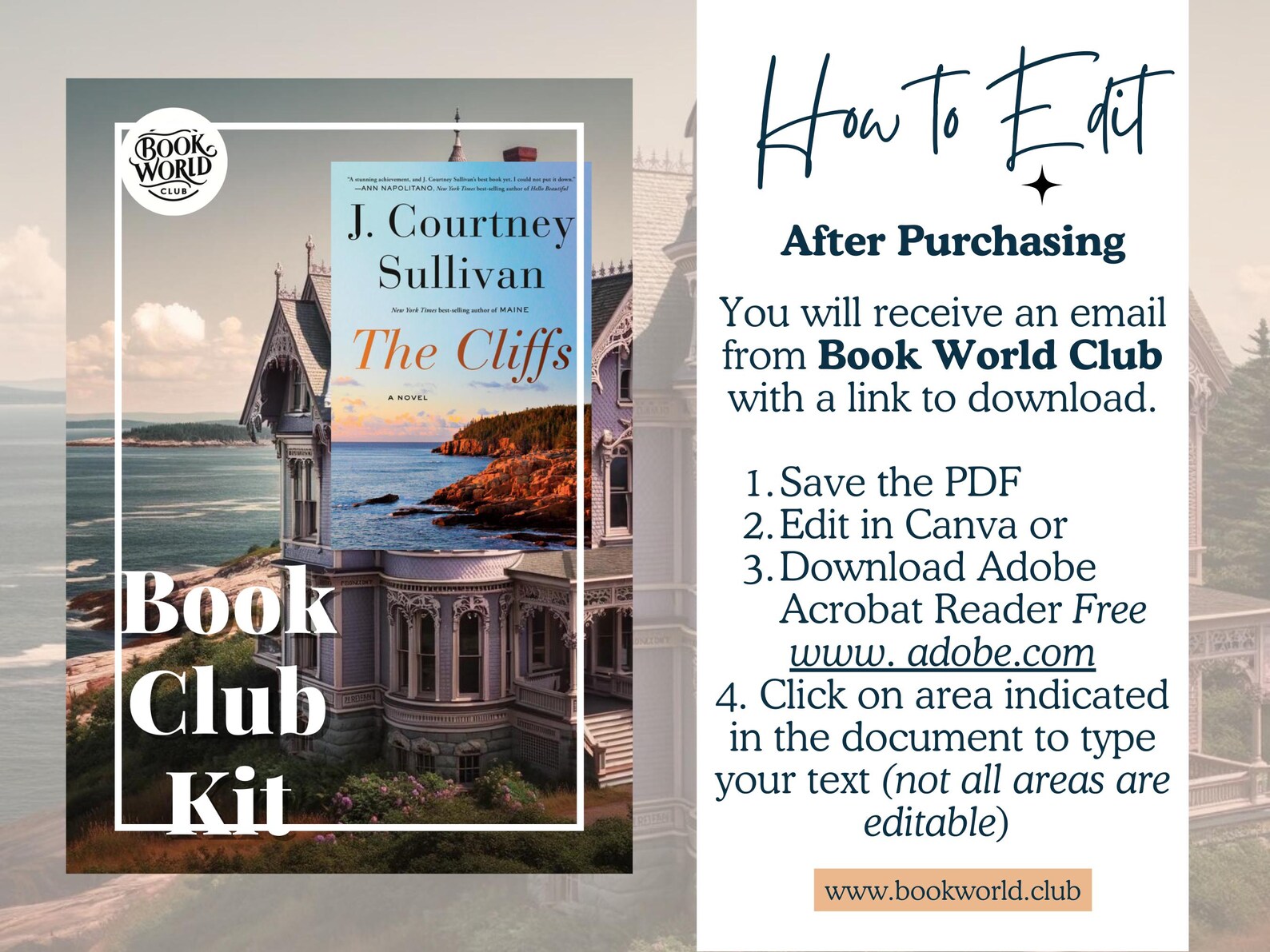The Cliffs by J Courtney Sullivan Book Club Kit | Complete Discussion ...