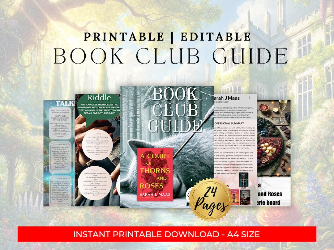 A Court of Thorns and Roses Book Club Kit | ACOTAR Discussion Guide ...