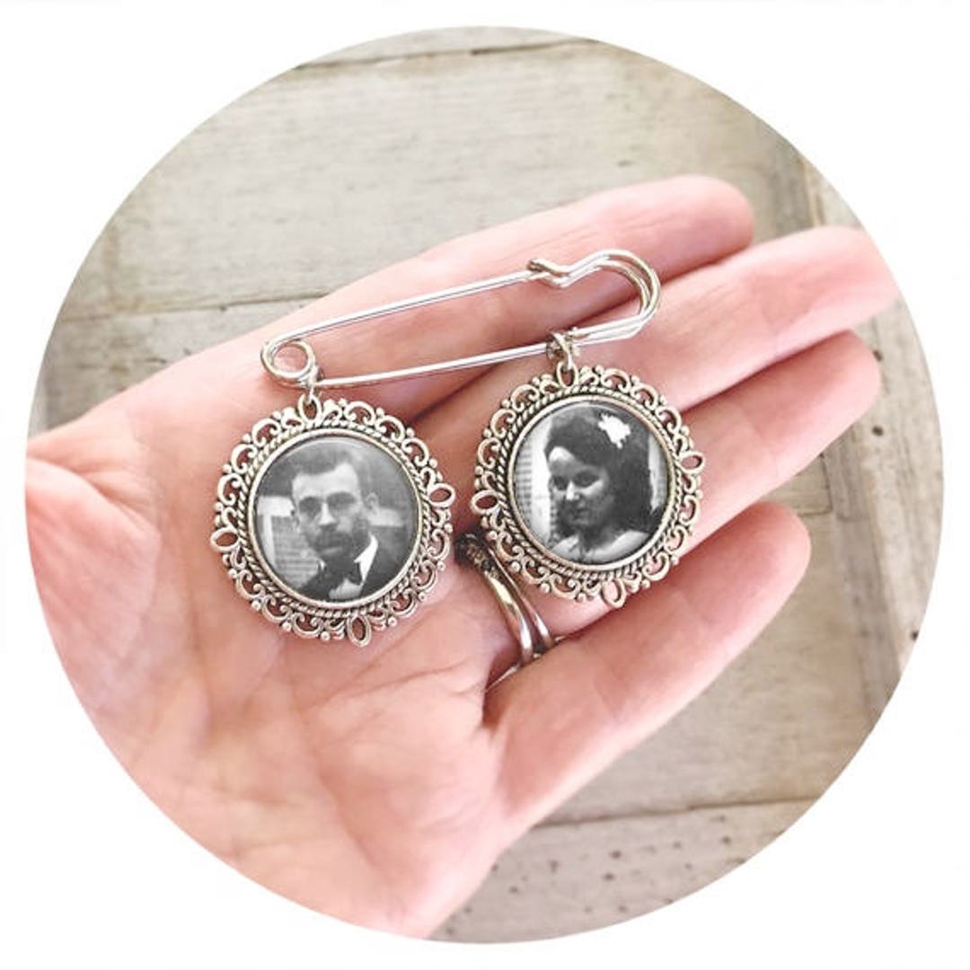 Wedding Boutonniere Pin Double Custom Lapel Pin Personalized - Etsy