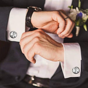 Custom Photo Cufflinks for the Groom, Personalized Gift for Groom From ...