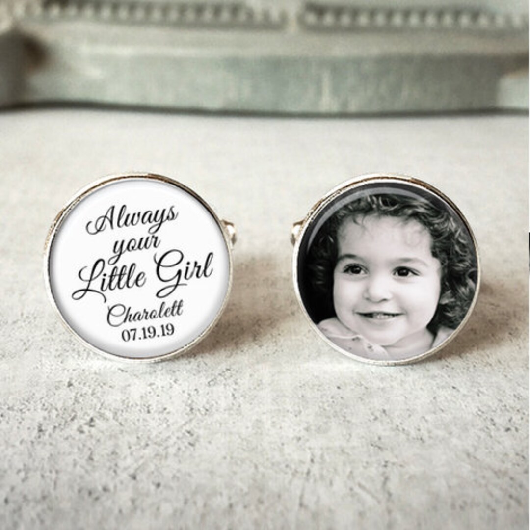 Always Your Little Girl Cufflinks Personalized Wedding Cuff - Etsy