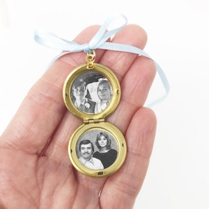 Gold Locket Charm, Wedding Bouquet Locket, Bouquet Photo Charm ...