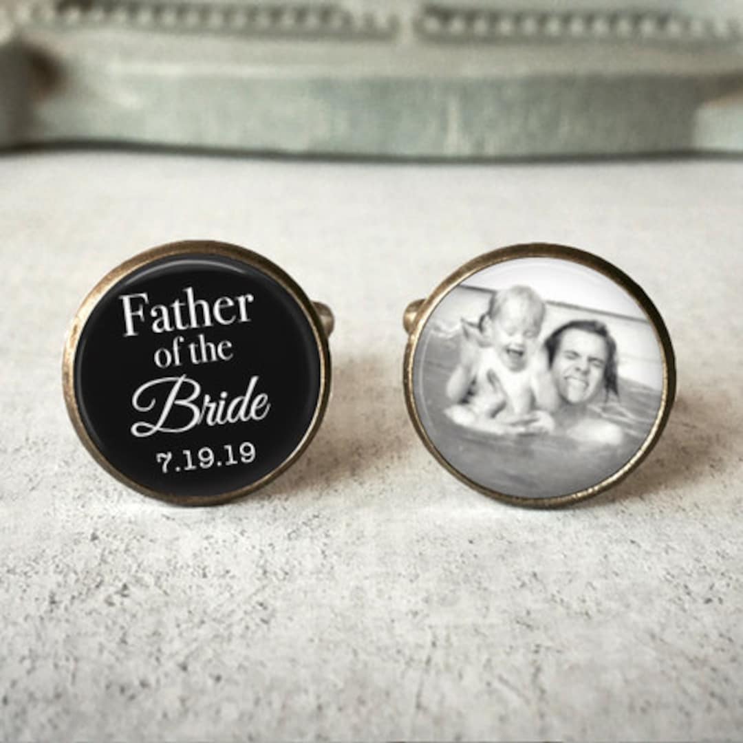 Father of the Bride Cufflinks, Personalized Cufflinks, Wedding Cuff ...