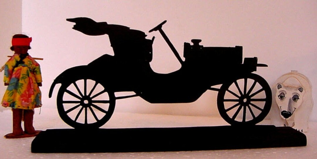 1908 Ford Model T Runabout Antique Automobile Handmade Wood Silhouette ...
