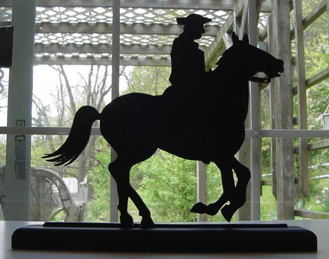 Early American Style Rider and Galloping Horse Hand-cut Wood - Etsy
