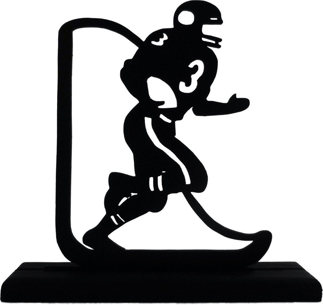 Football Silhouette, Handmade Wood Decor, Touchdown Player, Sports Gift ...