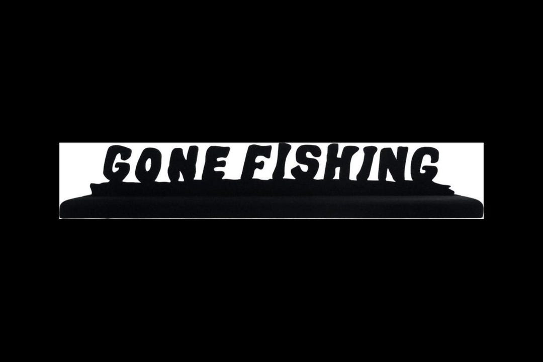GONE FISHING Sign Handmade Wood Display Silhouette. Decoration ...