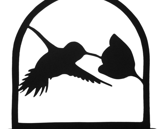 Hummingbird Sampling a Flower Handmade Wood Silhouette - SBIR018 - Etsy