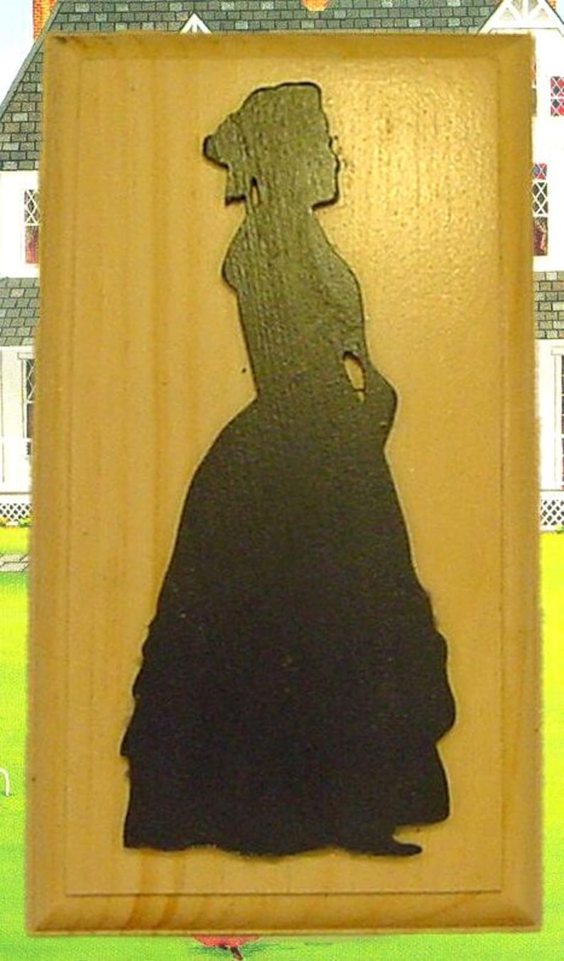 Colonial Era Woman Silhouette Handmade Wooden Plaque Wall Art Decor - Etsy