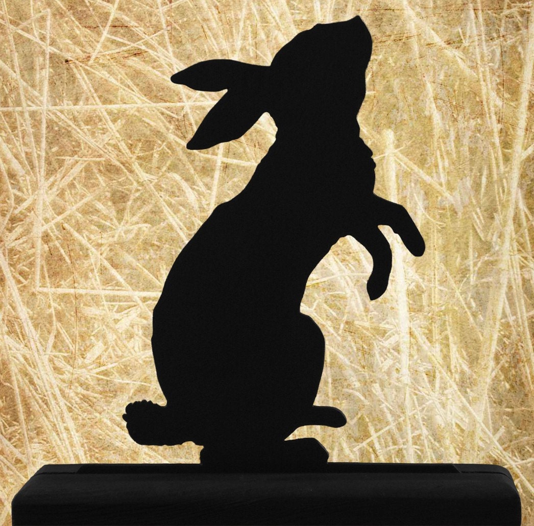 Standing Rabbit Handmade Wood Silhouette SAWS007 | Etsy